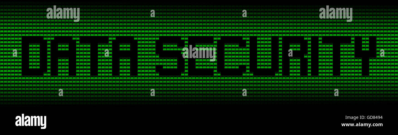 Data Security text on green laptops background illustration Stock Photo ...