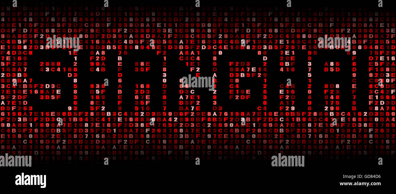 Shanghai text on hex code illustration Stock Photo - Alamy