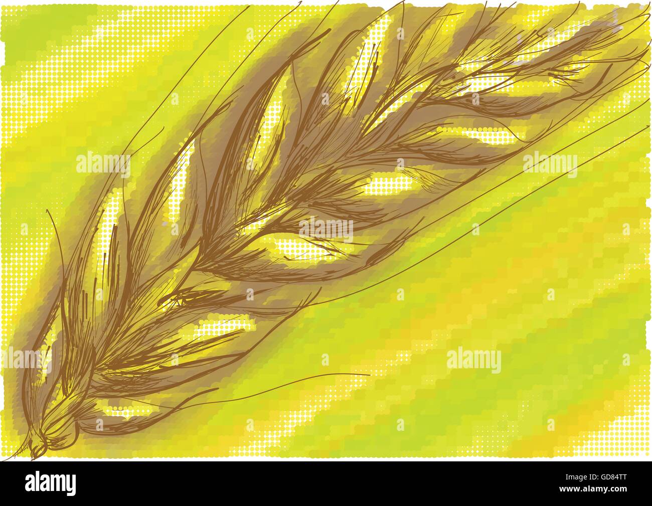 wheat on multicolor abstract background. 10 EPS Stock Vector Image ...