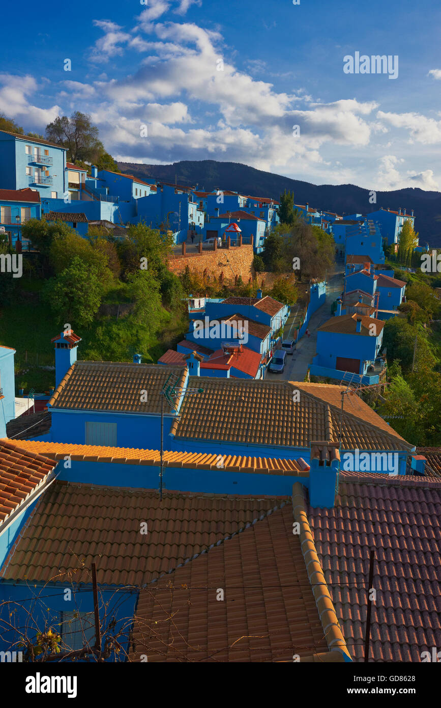 Juzcar, Genal Valley, Genal river valley, Serranía de Ronda. Smurfs ...