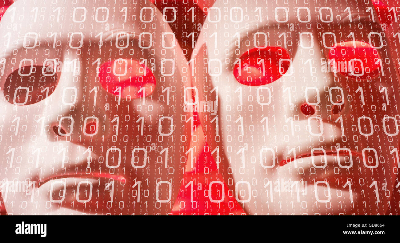 Computer binary virus cyber attack inspiration Stock Photo - Alamy