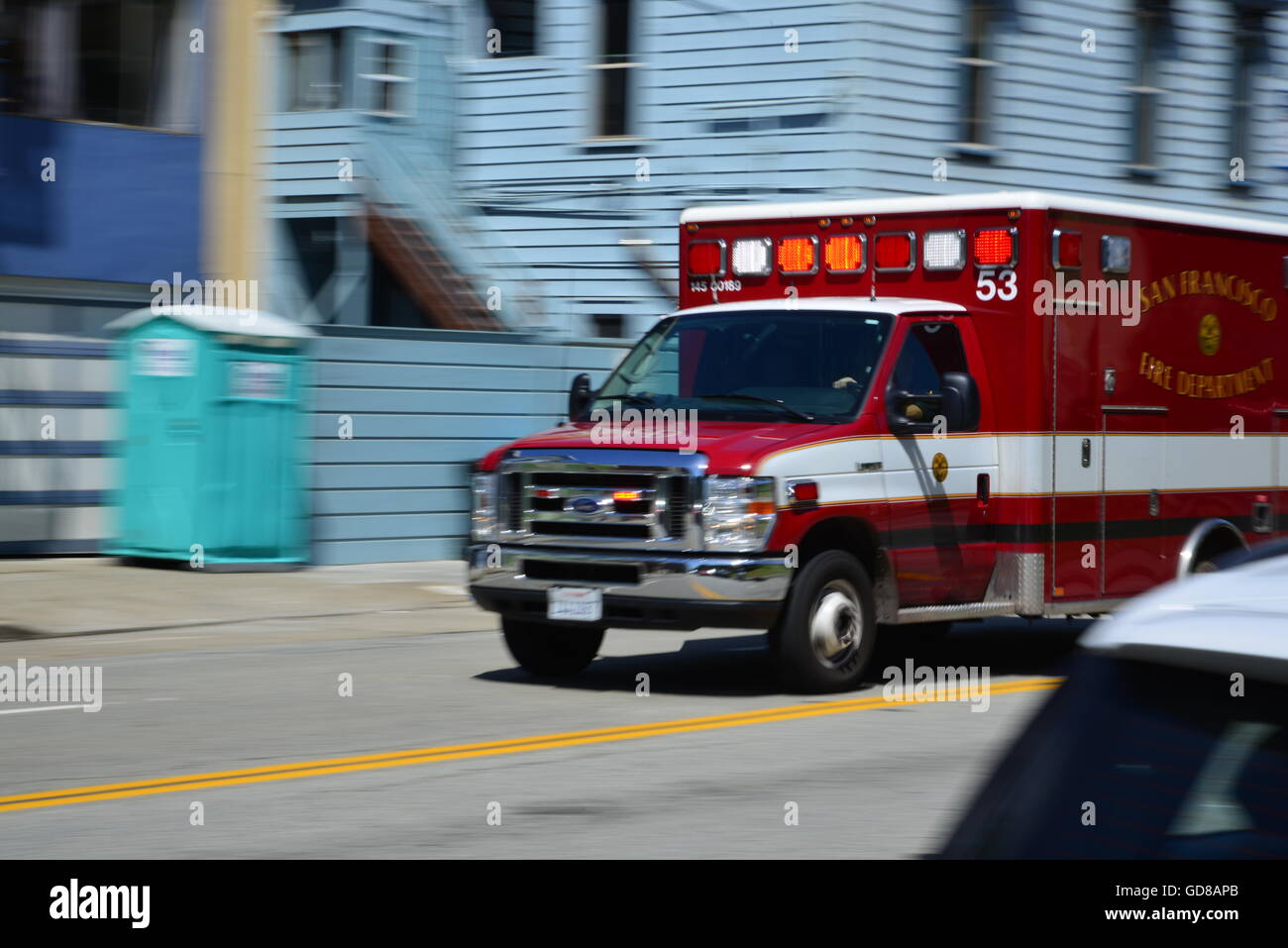 USA, California, San Francisco, Bay Street, Fire Service Stock Photo ...