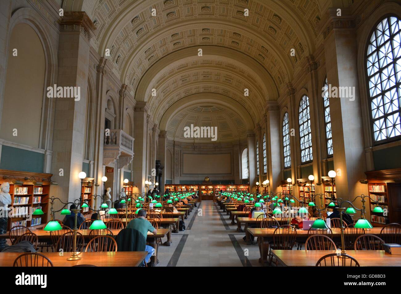 Bates Hall of the Boston Public Library in Boston's Back Bay Stock ...