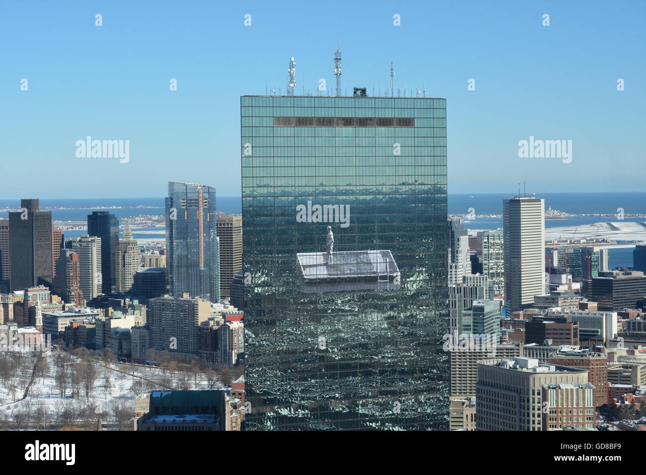 Boston as seen from the Prudential Observation Deck in the Back Bay ...