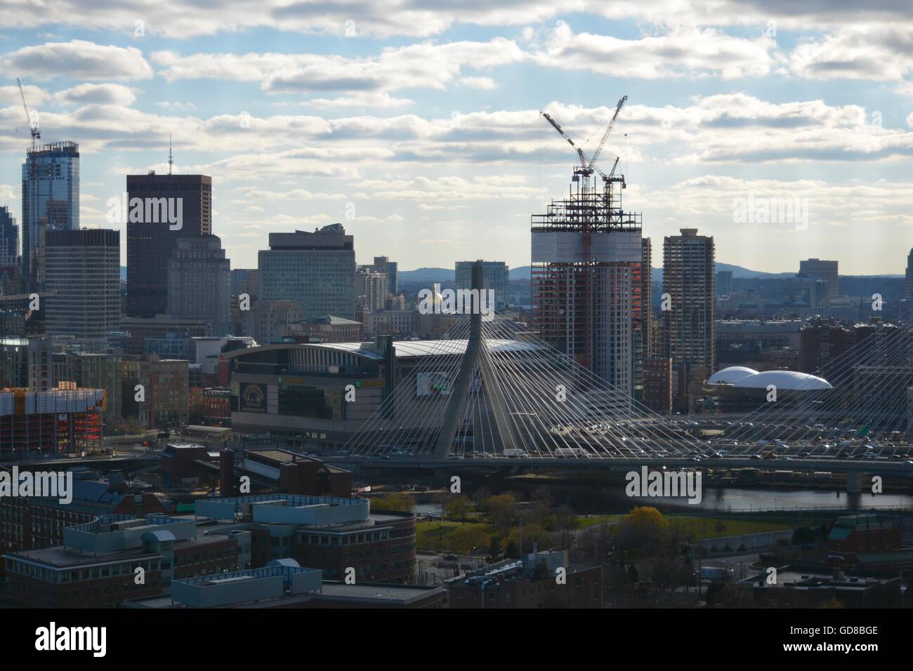 A view of the Boston skyline from above Stock Photo - Alamy