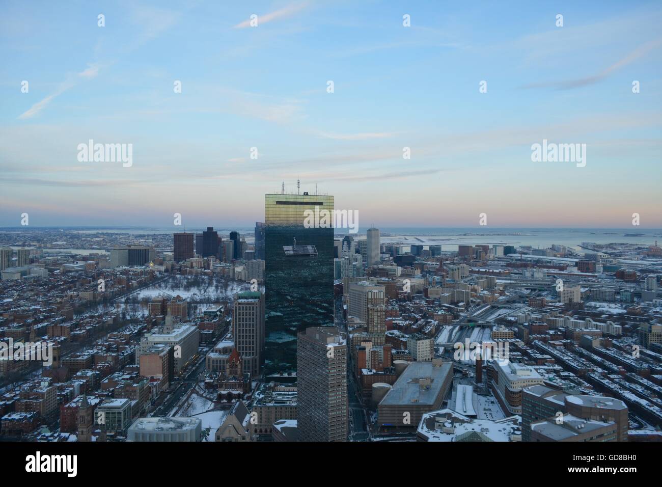 Boston as seen from the Prudential Observation Deck in the Back Bay ...