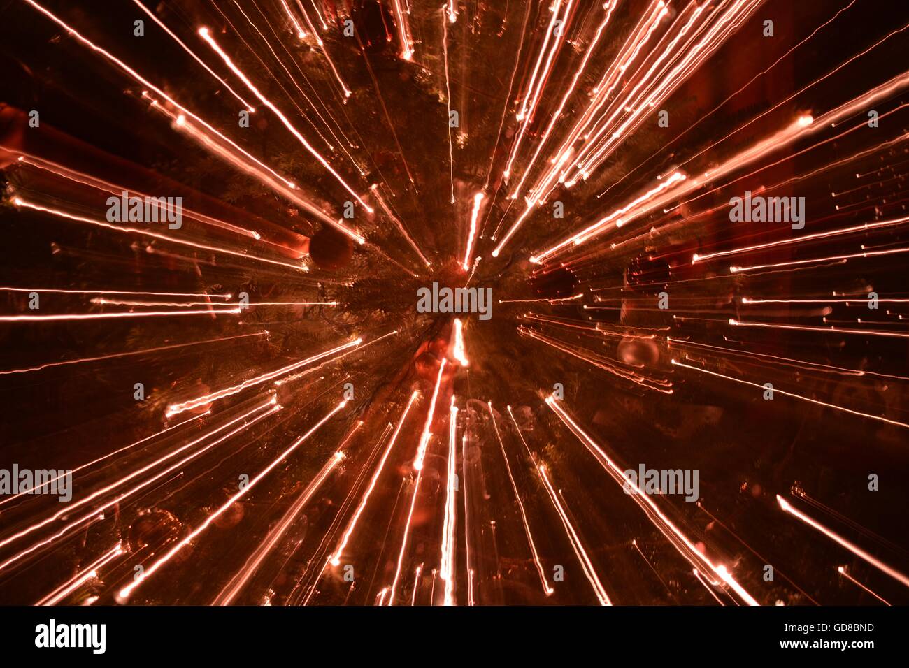 An exploding Christmas Tree long exposure Stock Photo - Alamy
