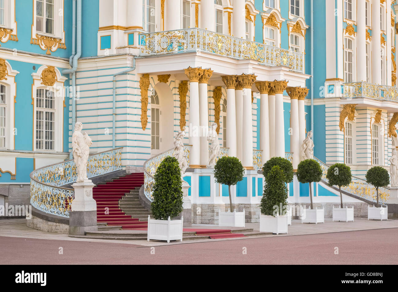 An Entrance To The Catherine Palace Pushkin St Petersburg Russia Stock ...