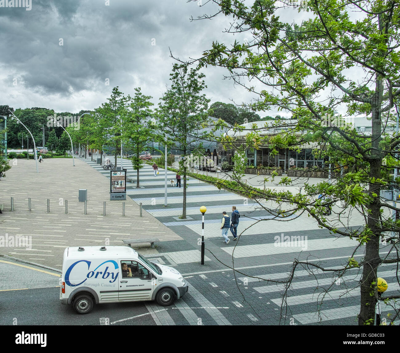 James Ashworth VC square, Corby, England Stock Photo - Alamy