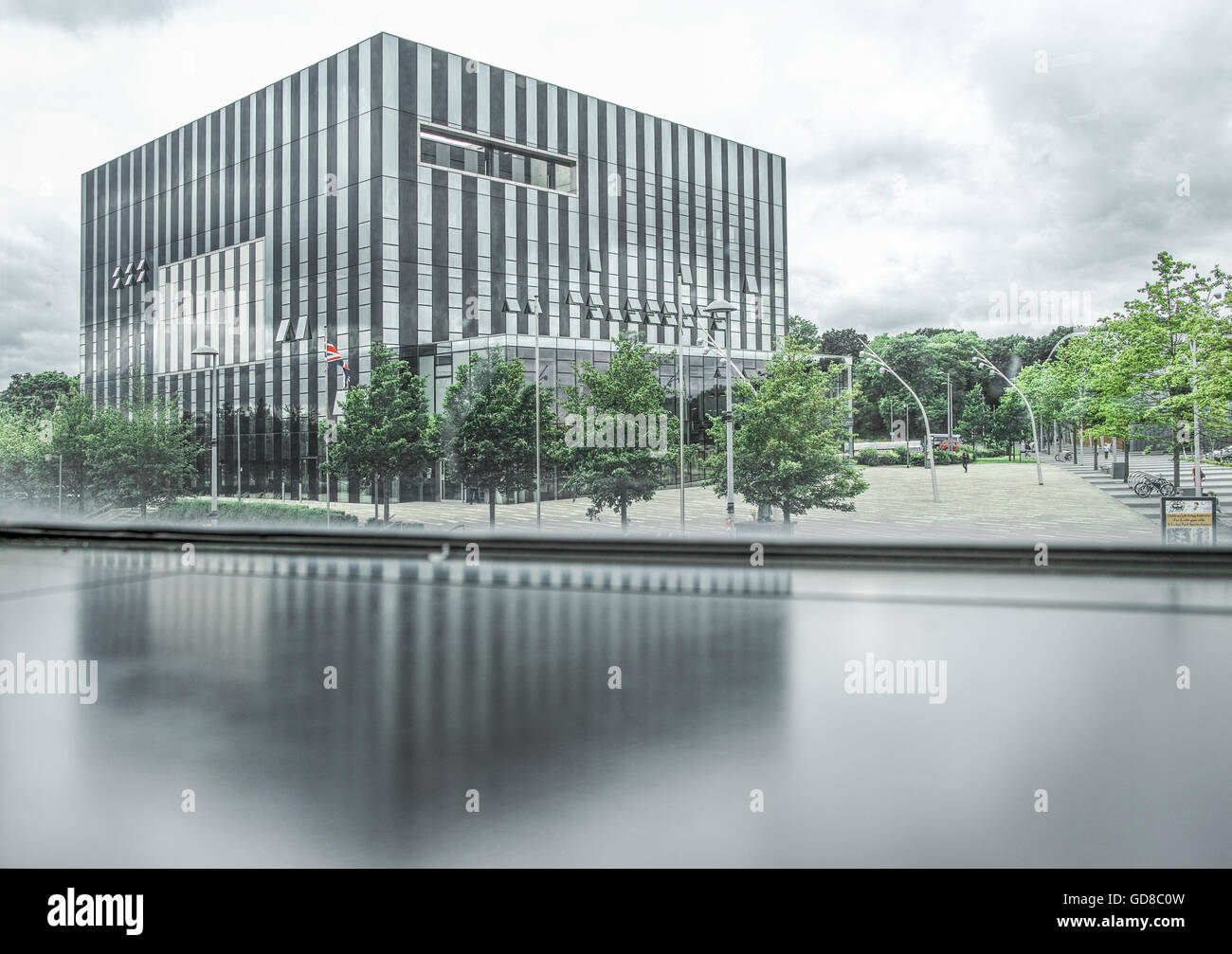 The Cube, Corby town centre Stock Photo - Alamy
