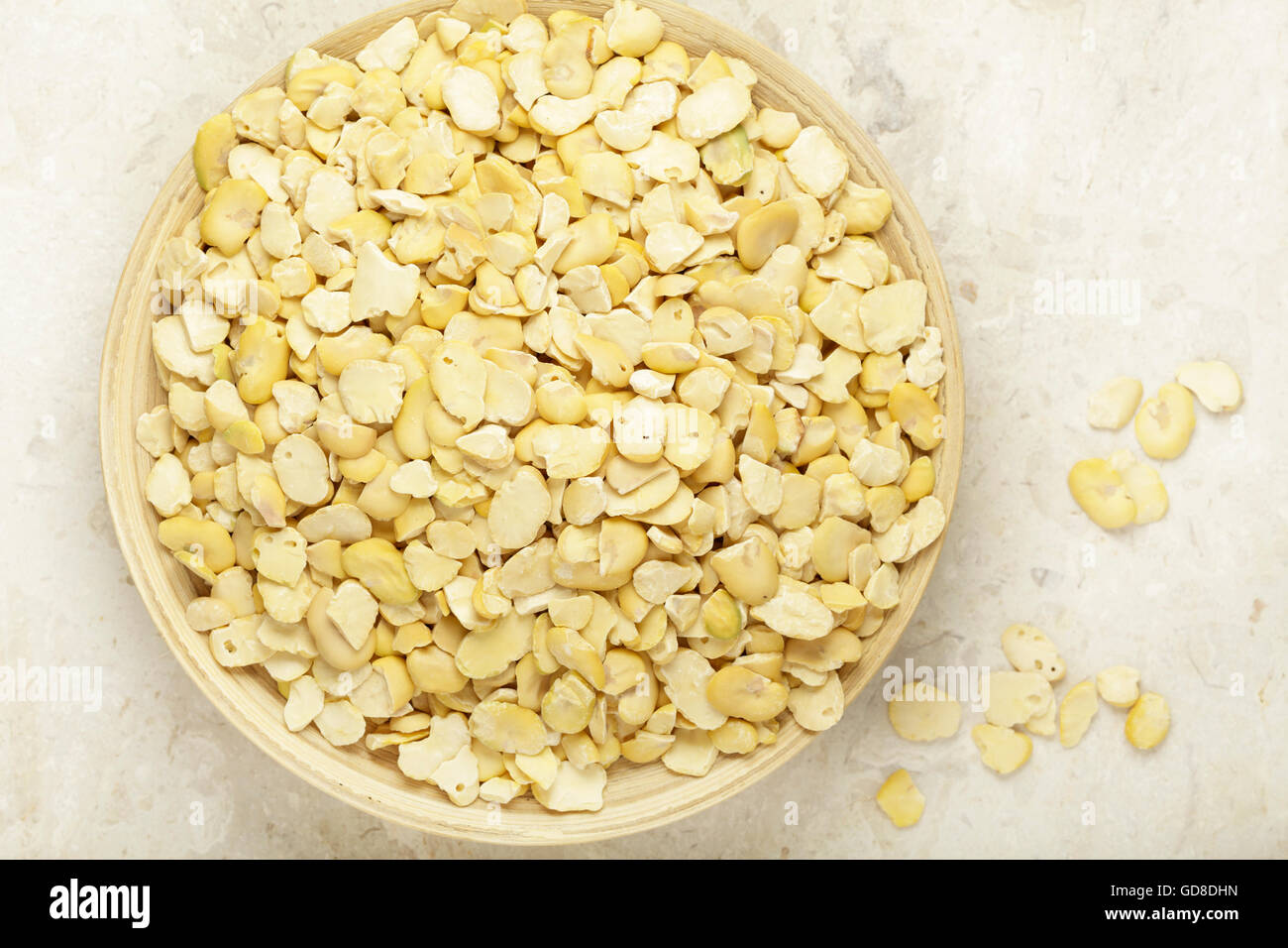 Dry Split and skinned broad beans Stock Photo - Alamy