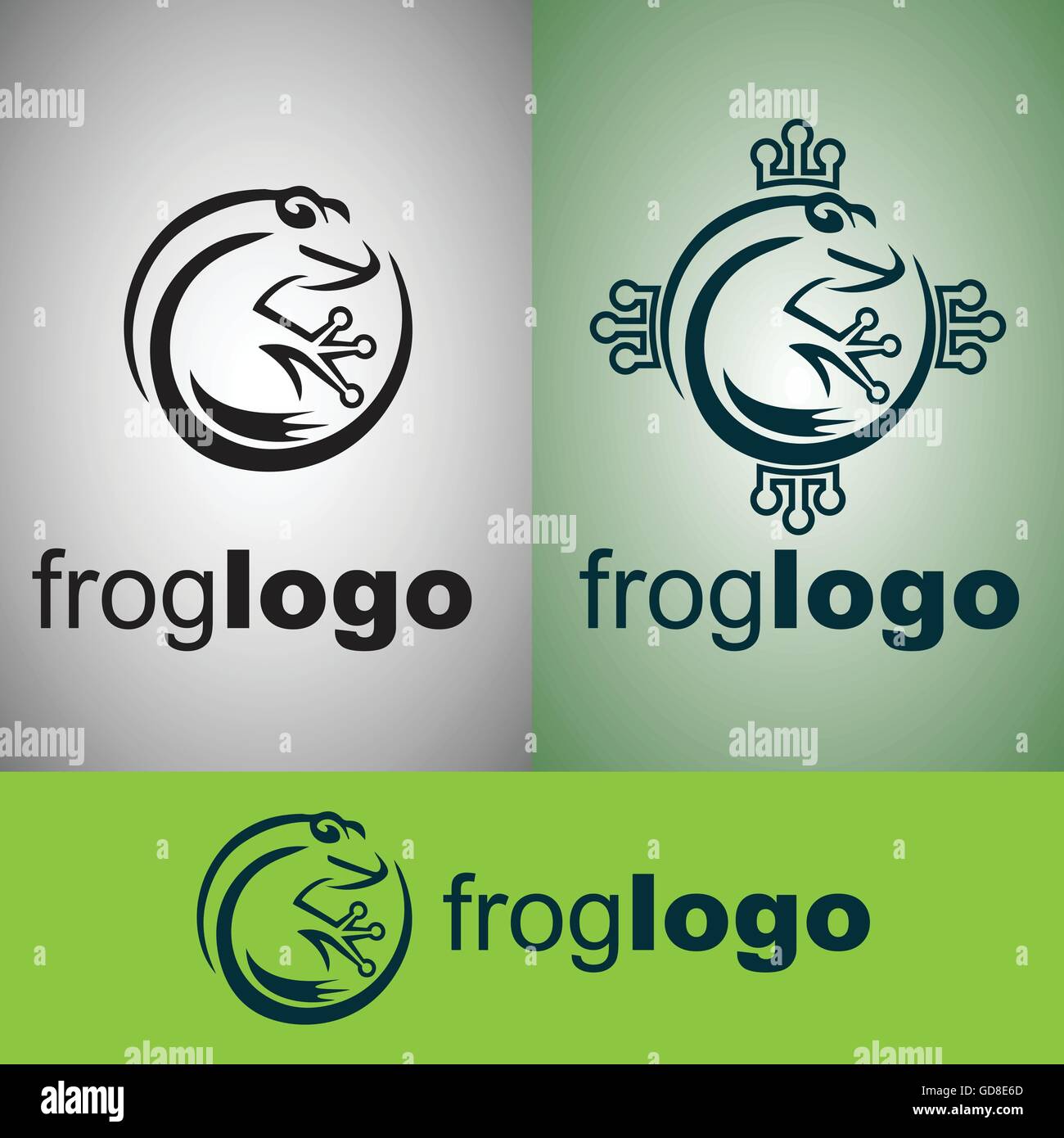 Logo frog Stock Vector Images - Alamy