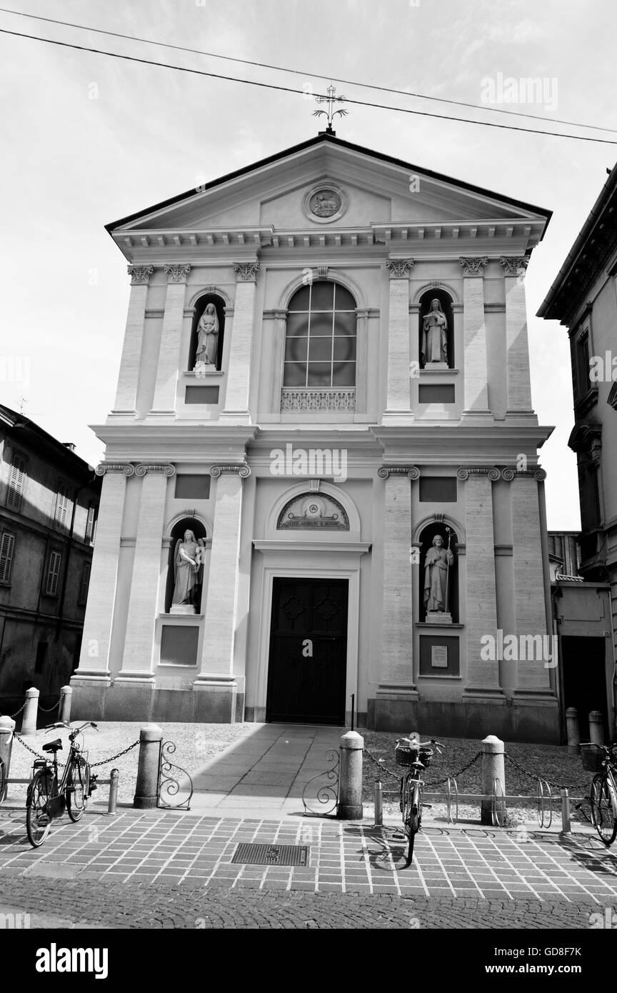 Congregation in christian church Black and White Stock Photos & Images ...