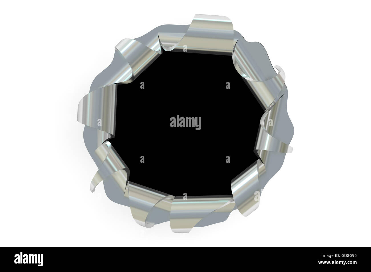 Bullet hole, 3D rendering isolated on white background Stock Photo - Alamy