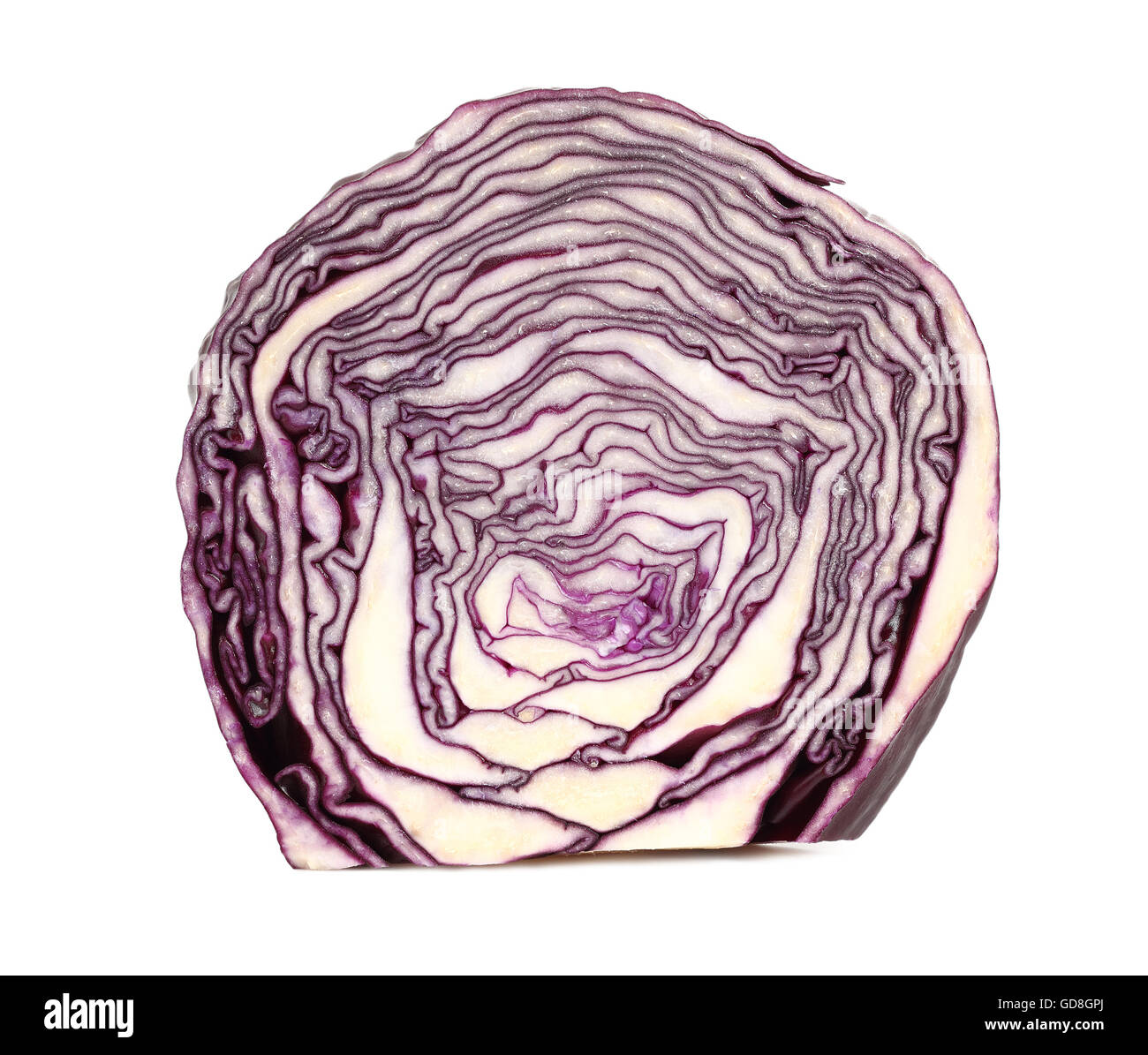Red purple cabbage. Isolated on a white background Stock Photo - Alamy