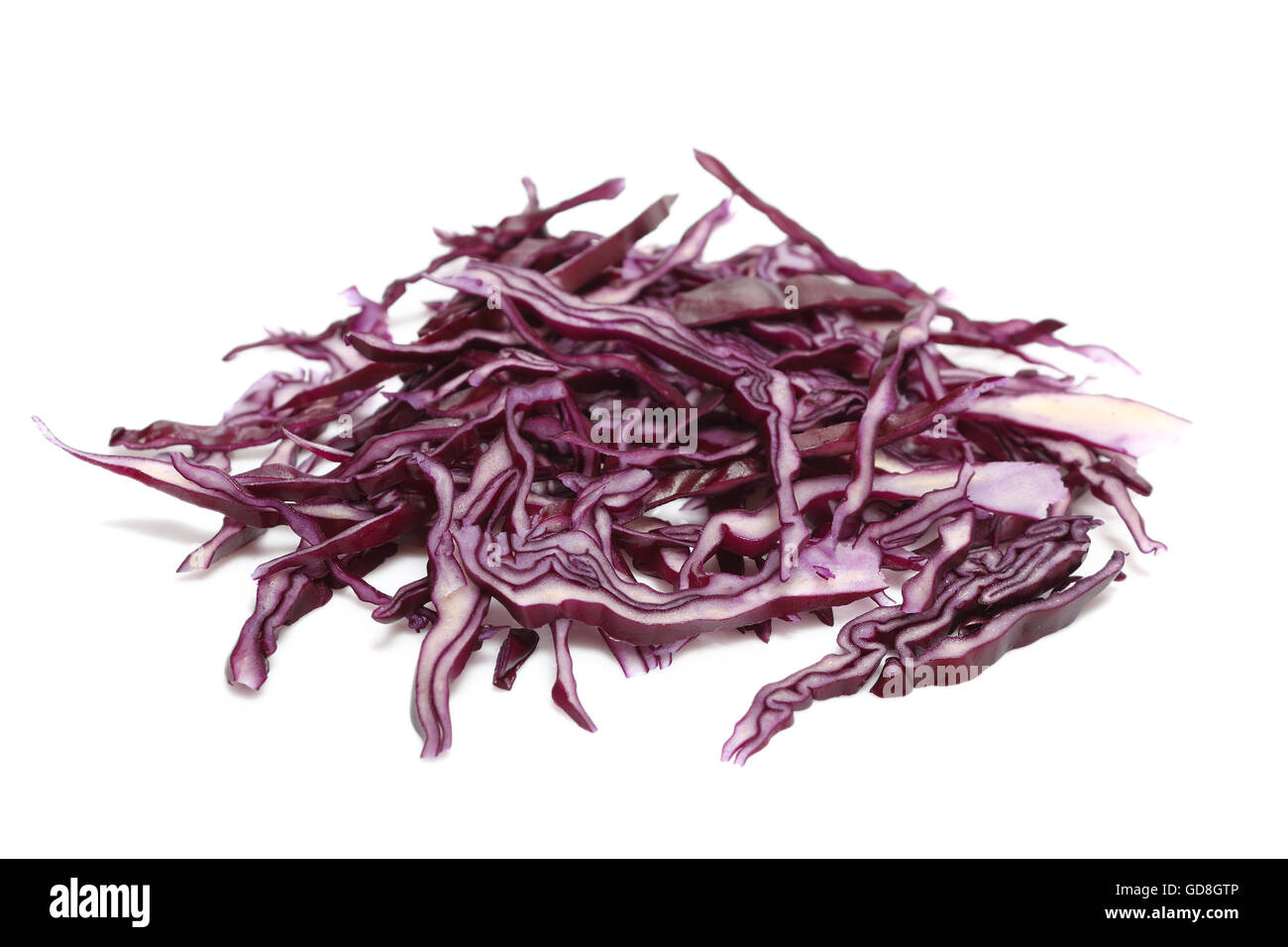Red purple cabbage. Isolated on a white background Stock Photo - Alamy