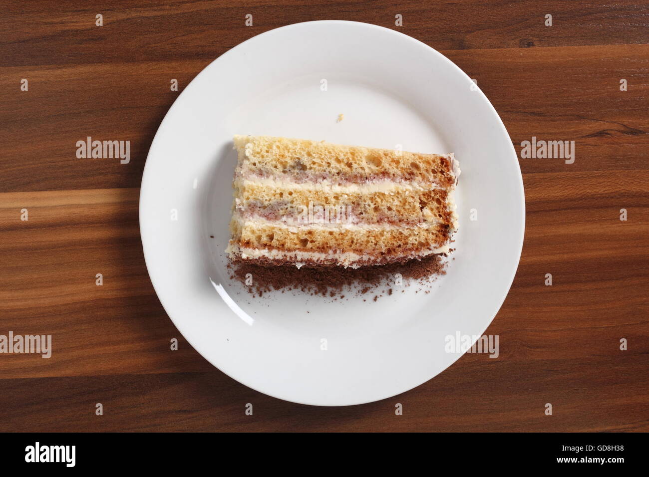 Layer cake with buttercream and jam Stock Photo - Alamy