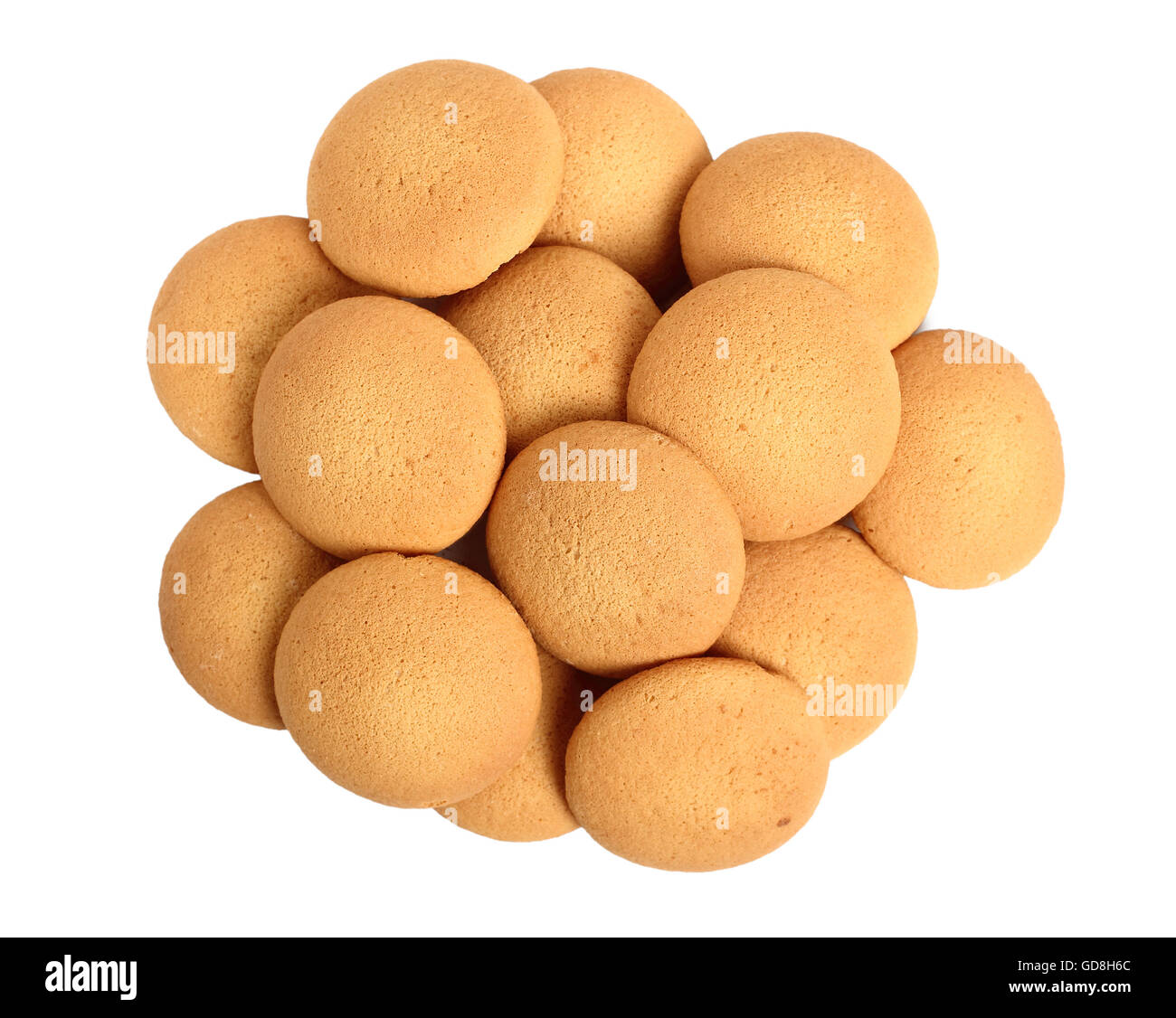 Sponge biscuits. Isolated on a white background Stock Photo - Alamy