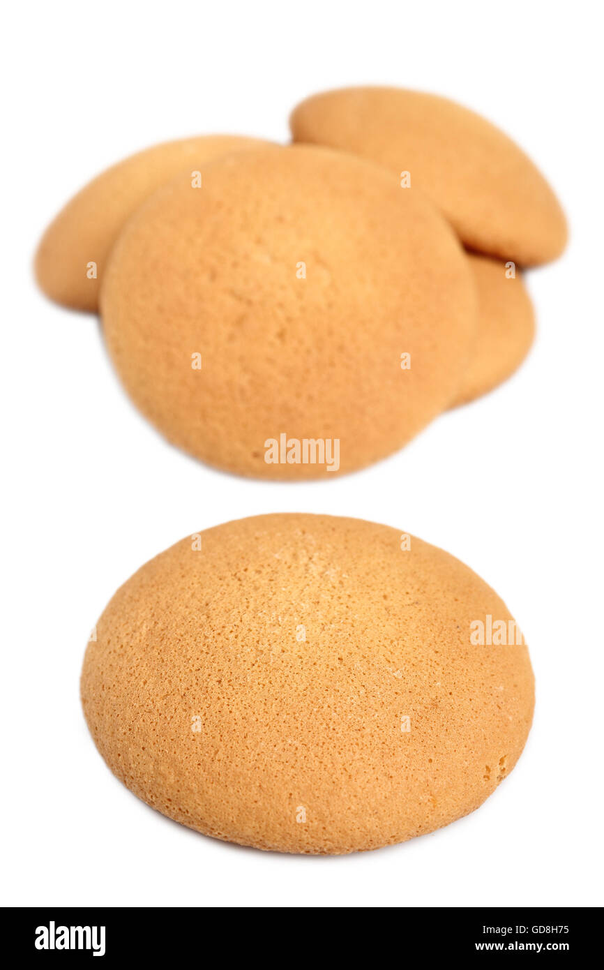 Sponge biscuits. Isolated on a white background Stock Photo - Alamy