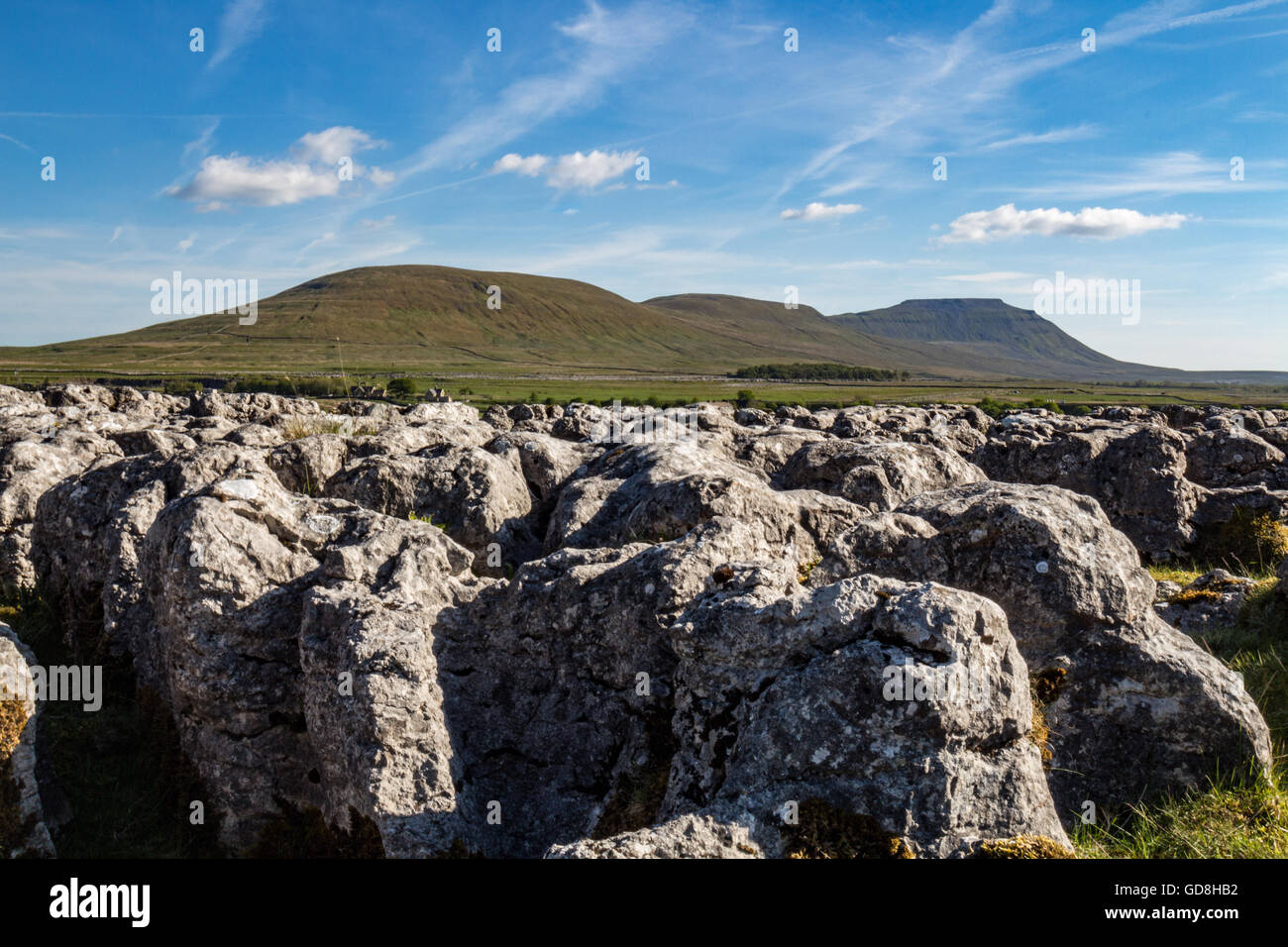 Limestone pavement, Malham, Yorkshire Dales National Park, North ...
