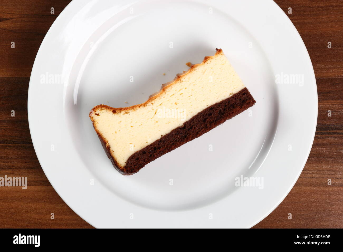 Cheesecake. Directly Above Stock Photo - Alamy
