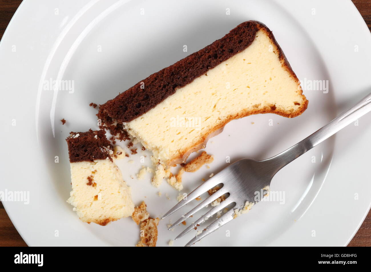Cheesecake. Directly Above Stock Photo - Alamy