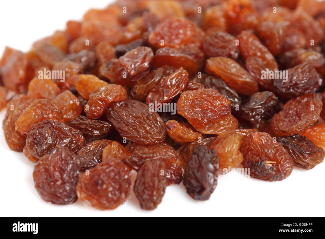 Raisins. Isolated on white background. Macro Stock Photo - Alamy