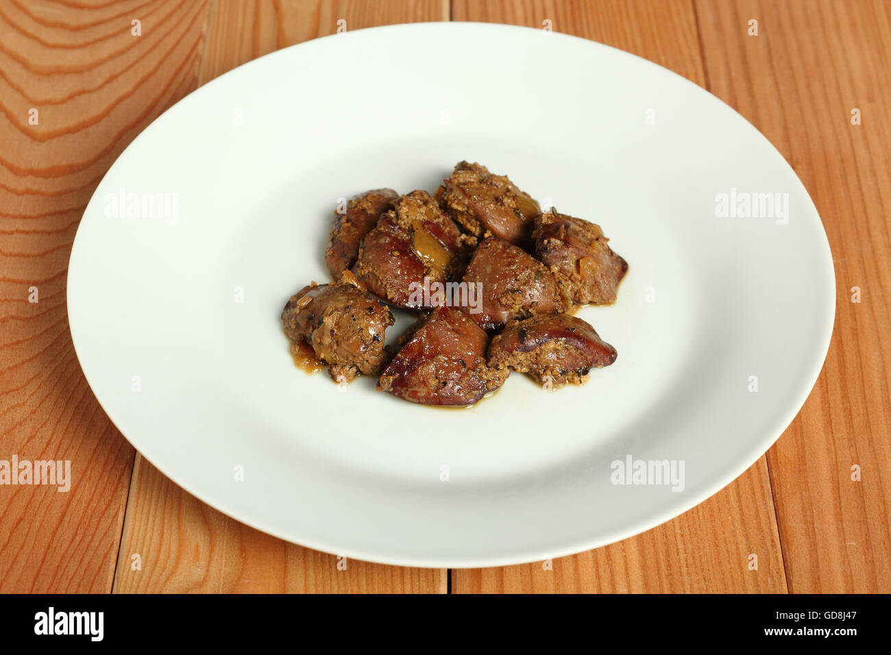 Cooked chicken liver Stock Photo - Alamy