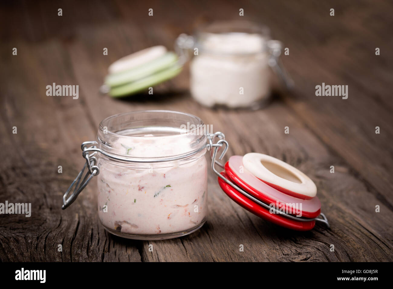 Homemade DIY natural very healthy fish, hake paste with onion and dried ...