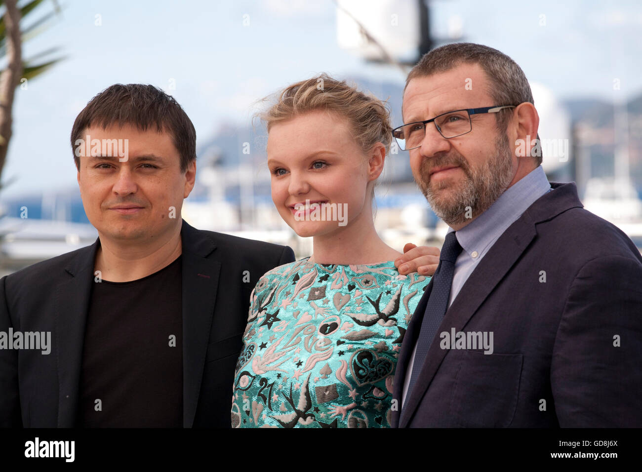 Director Cristian Mungiu, actress Maria Dragus and actor Adrian Titieni ...