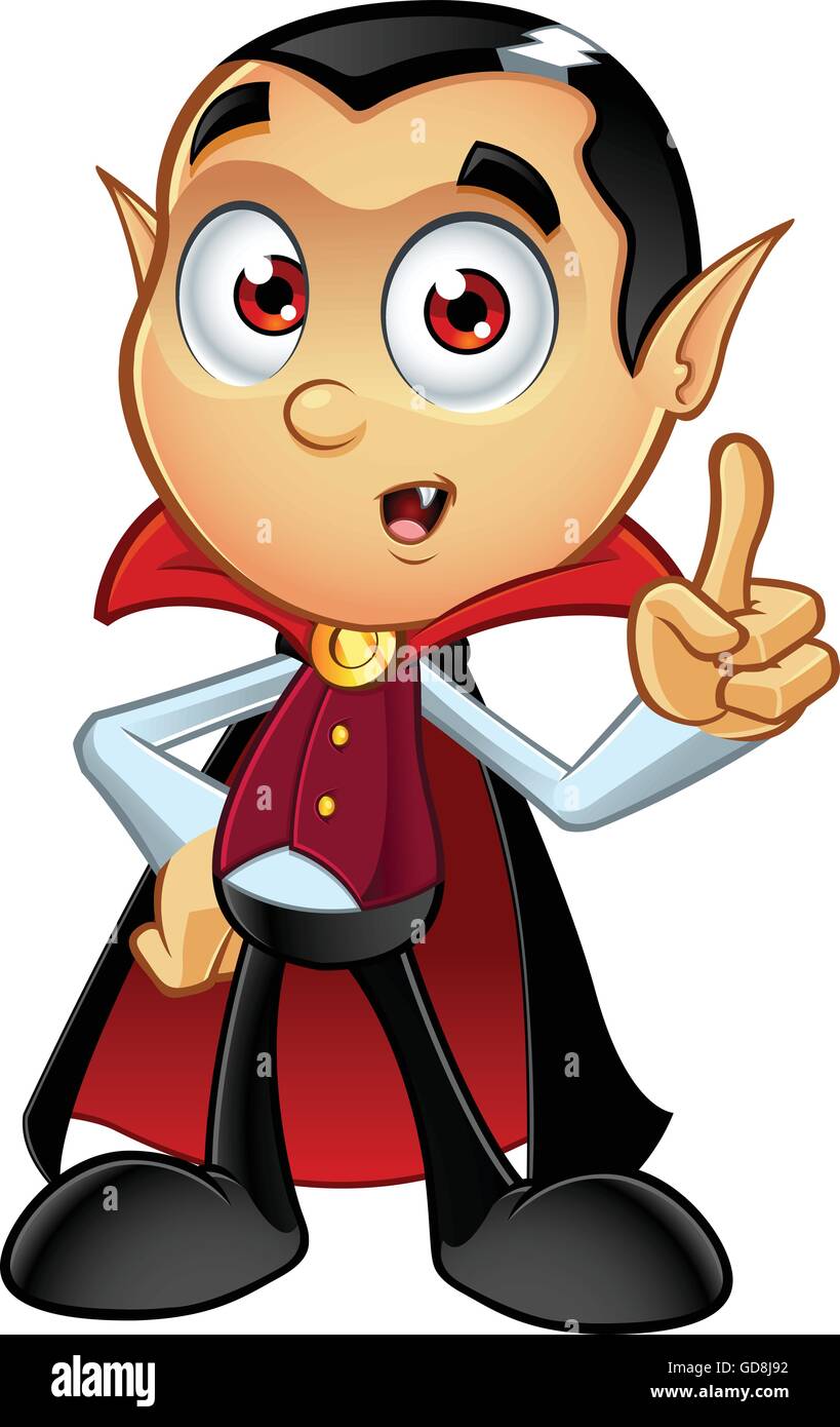 A cartoon illustration of a Dracula Vampire Character Stock Vector ...