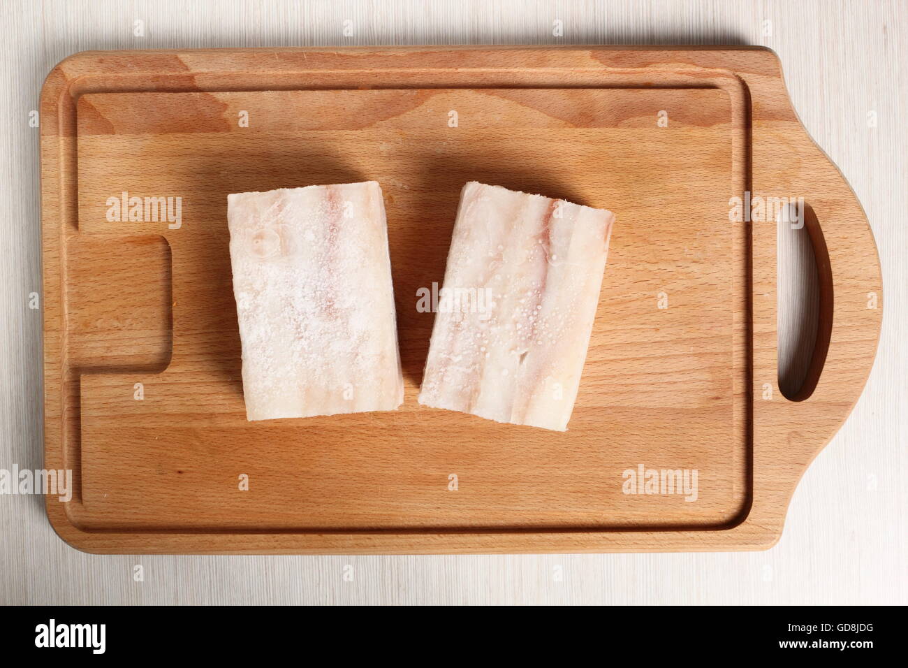 Frozen Fish Fillet Block, Alaska Pollock Stock Photo - Alamy