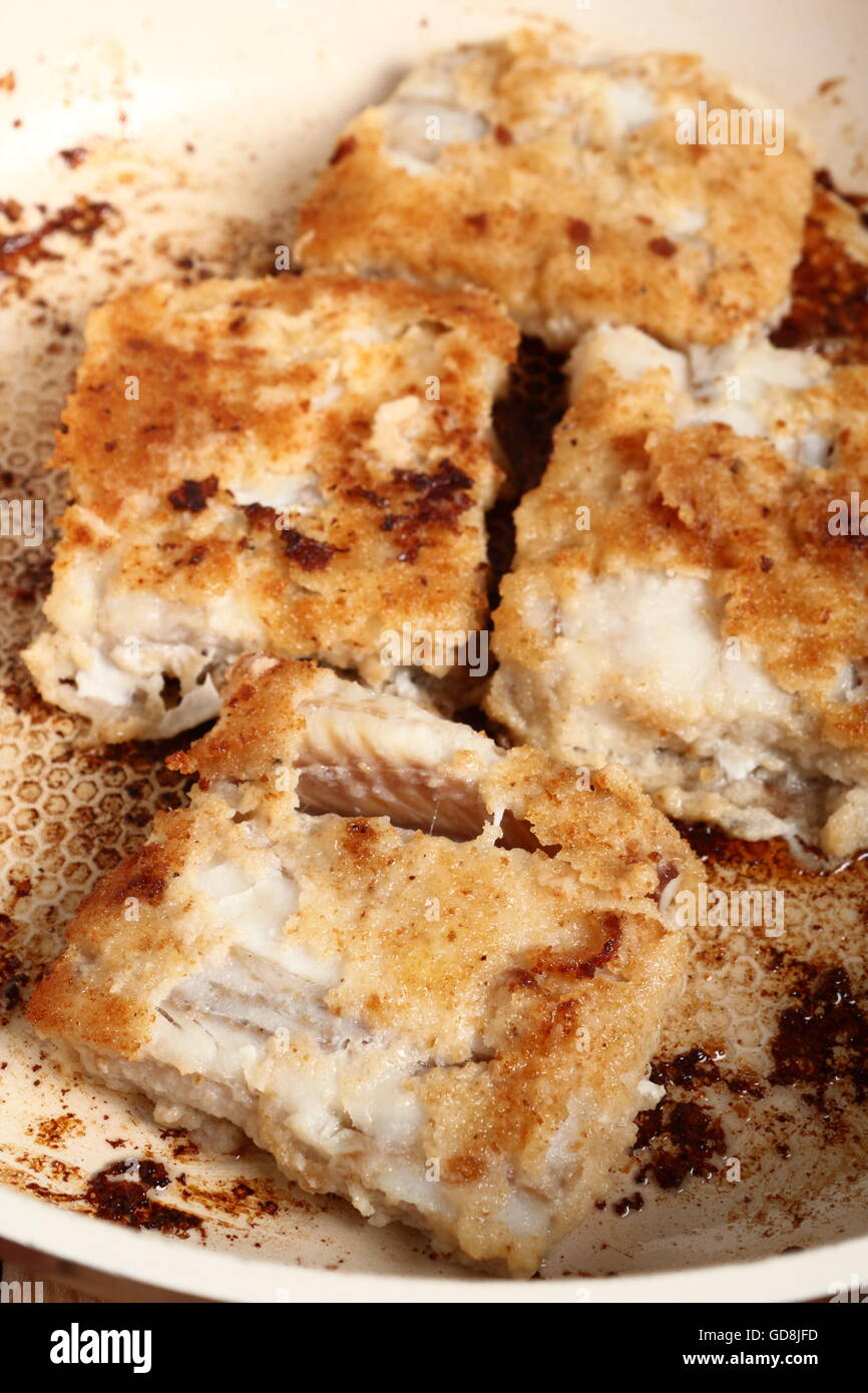 Frying Fish Fillet Block, Alaska Pollock Stock Photo - Alamy