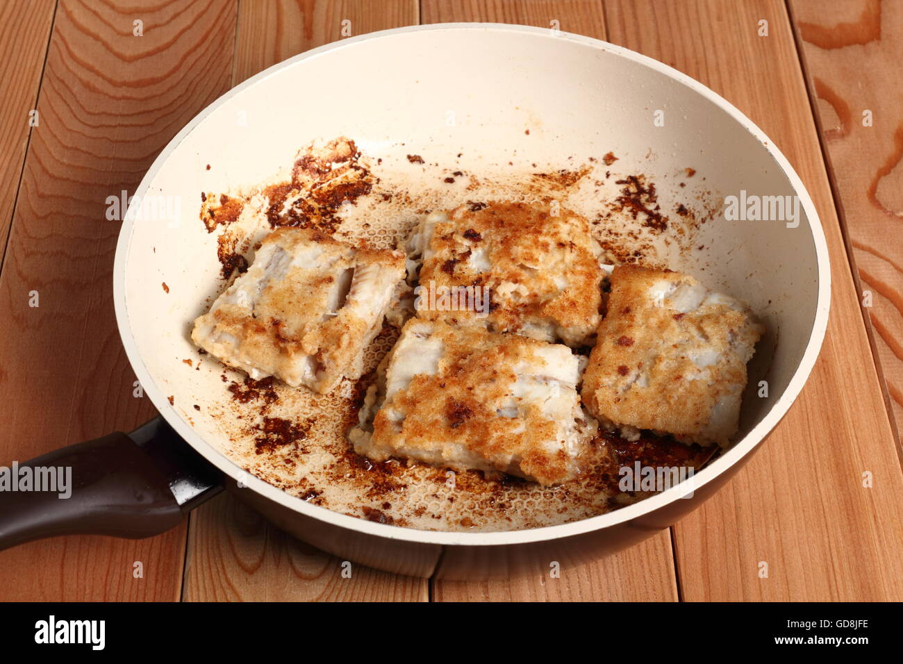Frying Fish Fillet Block, Alaska Pollock Stock Photo - Alamy
