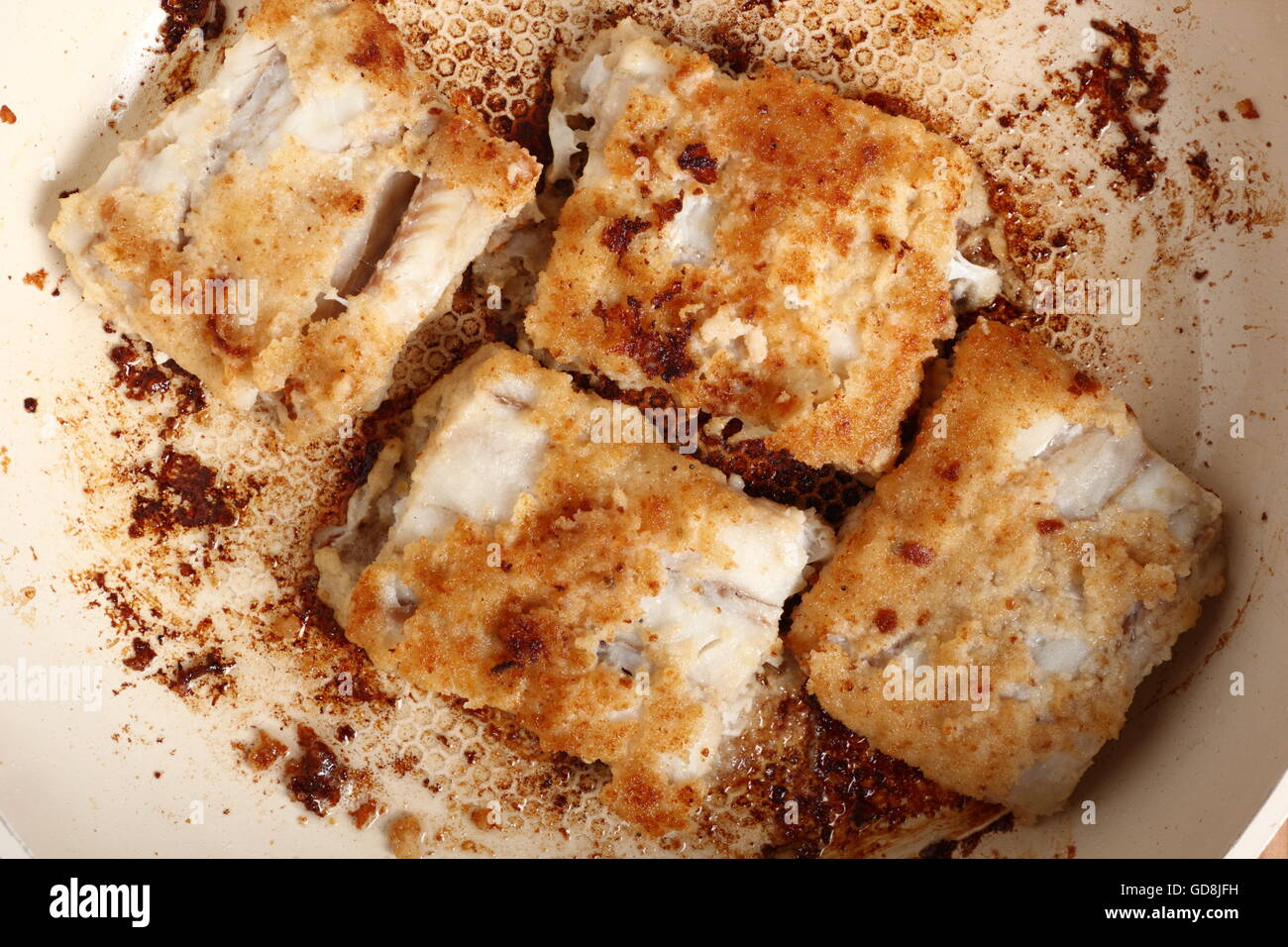 Frying Fish Fillet Block, Alaska Pollock Stock Photo - Alamy