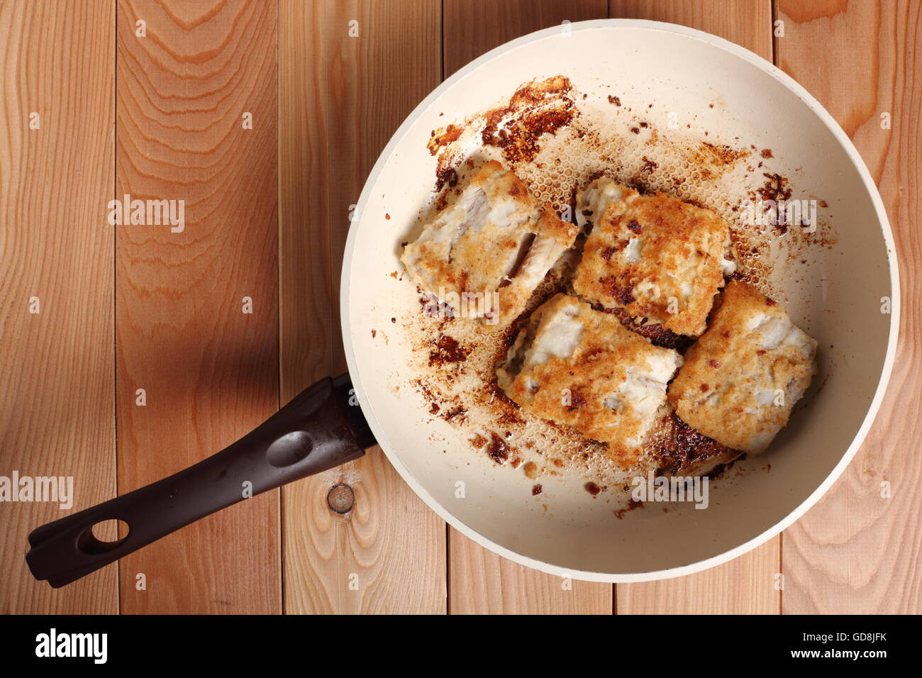Frying Fish Fillet Block, Alaska Pollock Stock Photo - Alamy