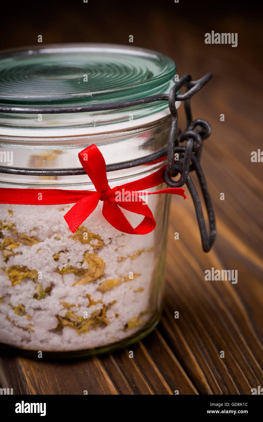 Natural handmade rose body scrub Stock Photo - Alamy