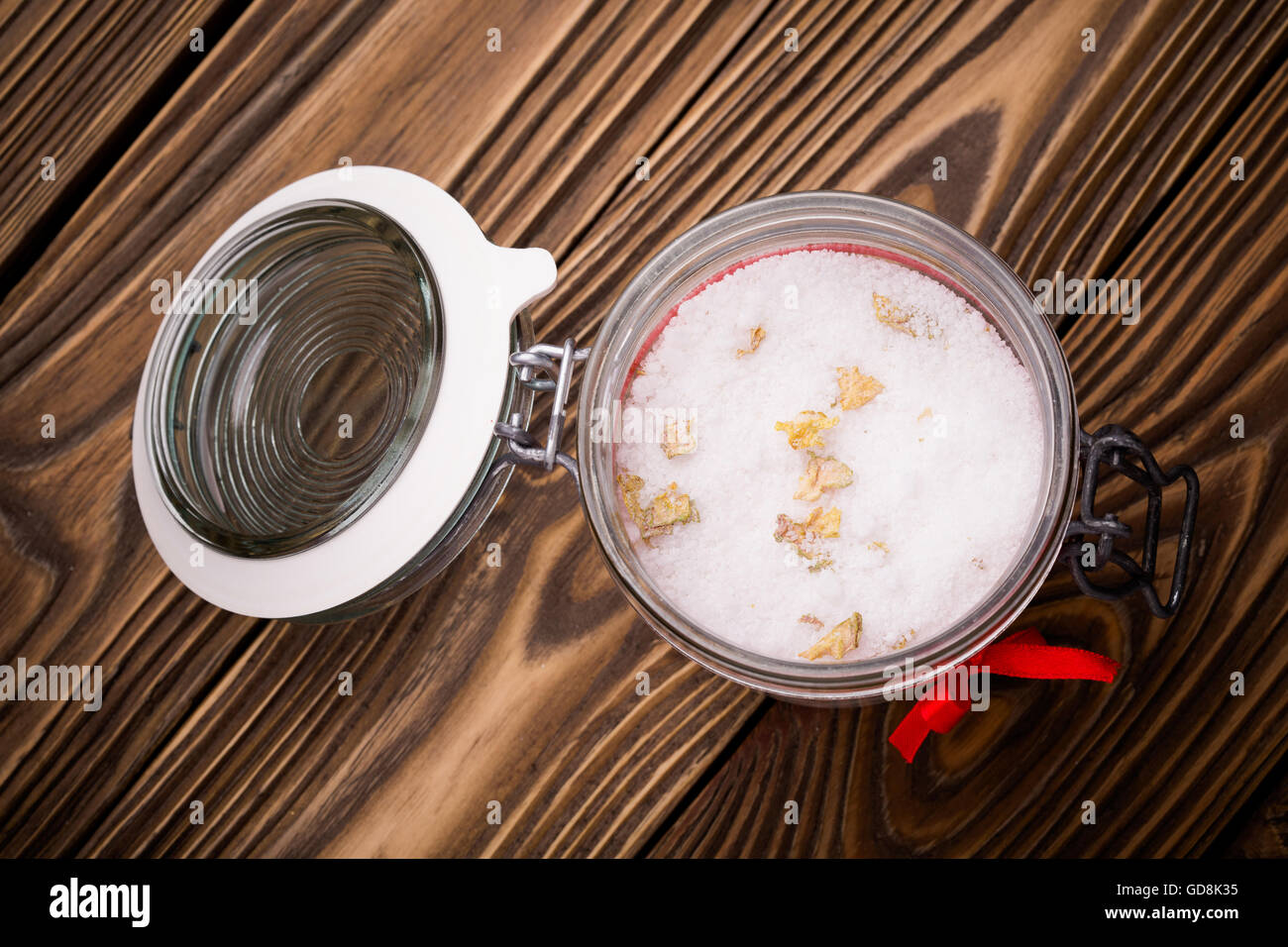 Natural handmade rose body scrub Stock Photo - Alamy
