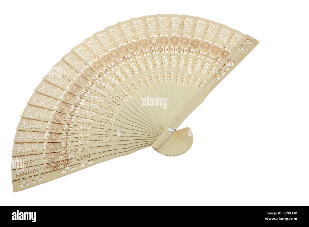 Hand fan wood Cut Out Stock Images & Pictures - Alamy