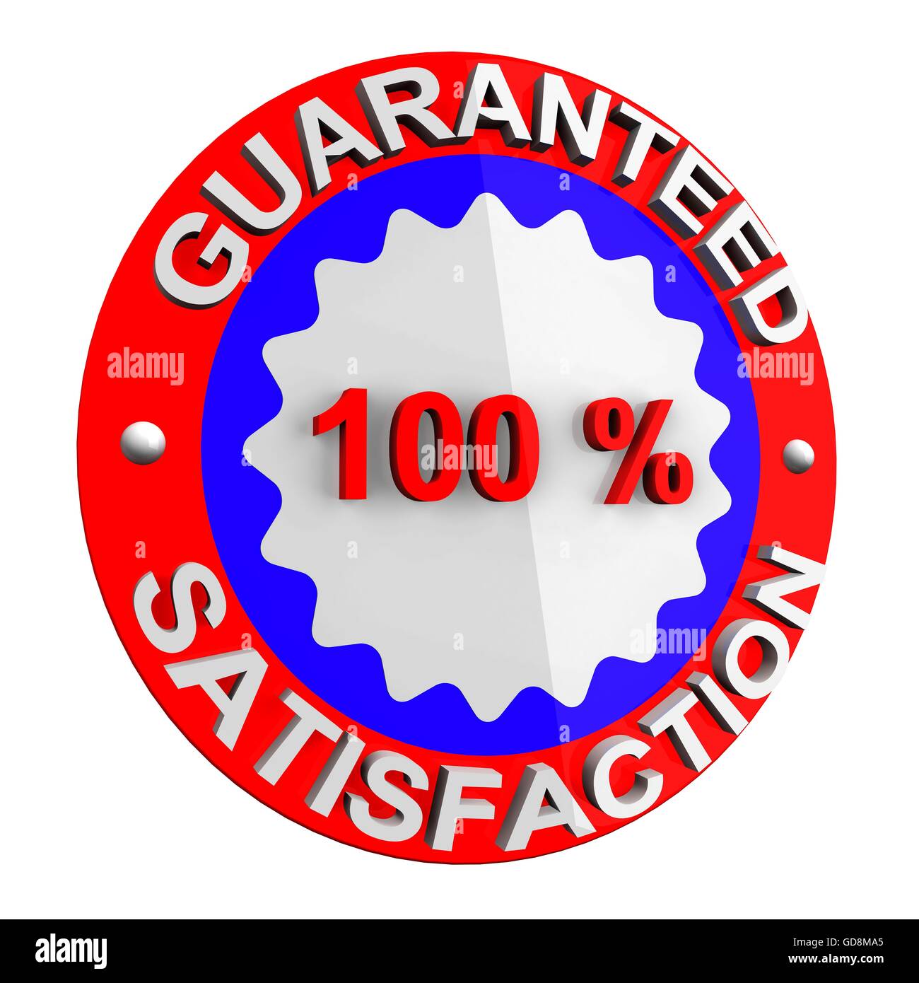 guarantied satisfaction label Stock Photo - Alamy
