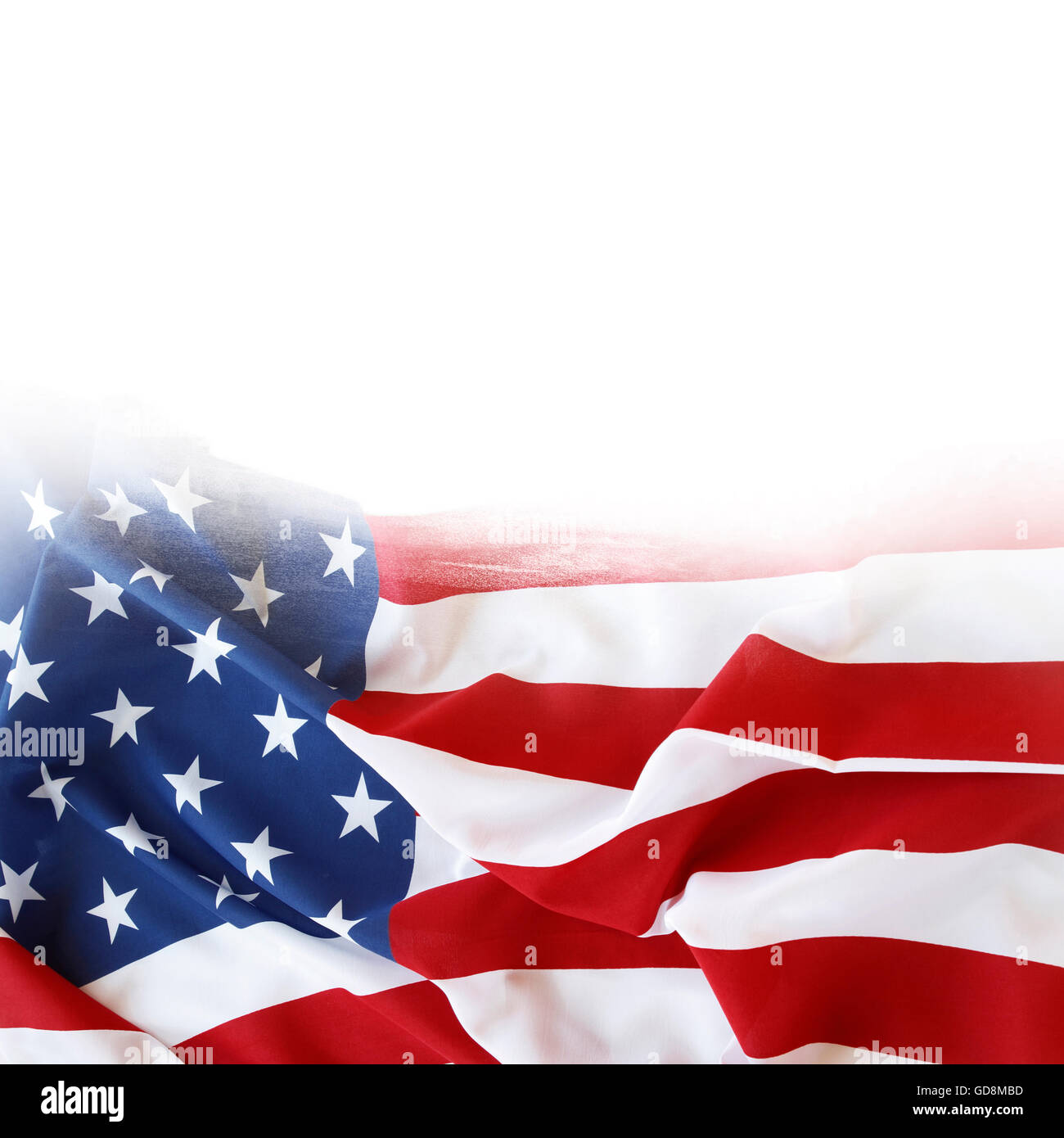American flag on plain background Stock Photo - Alamy