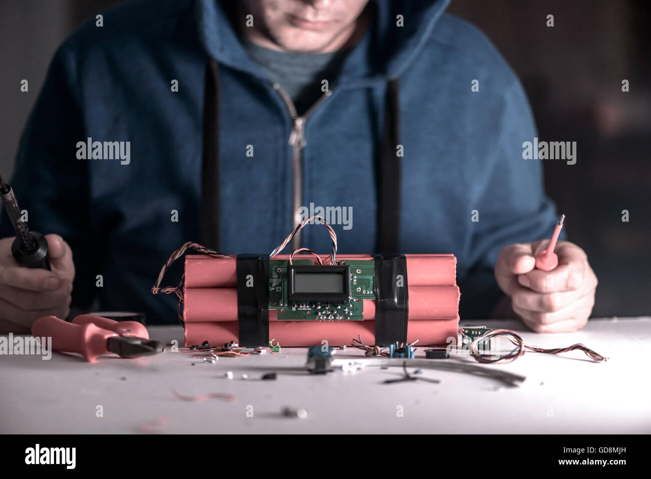 making bomb with digital timer Stock Photo - Alamy