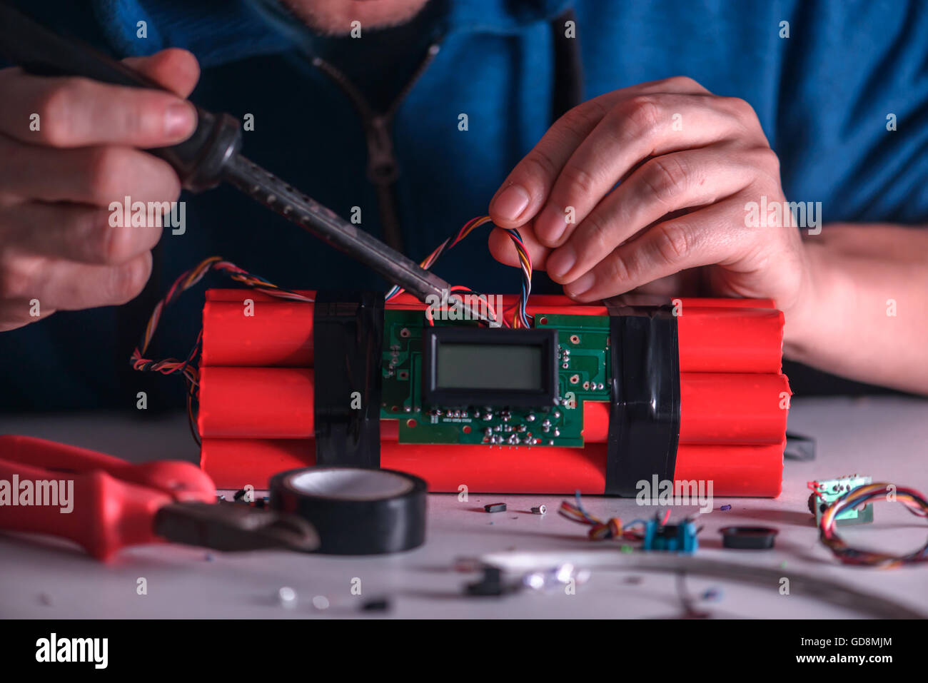making bomb with digital timer Stock Photo - Alamy