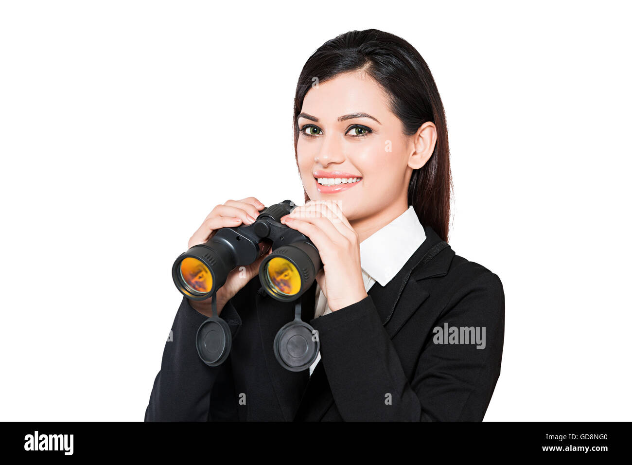 Person standing holding binoculars hi-res stock photography and images ...
