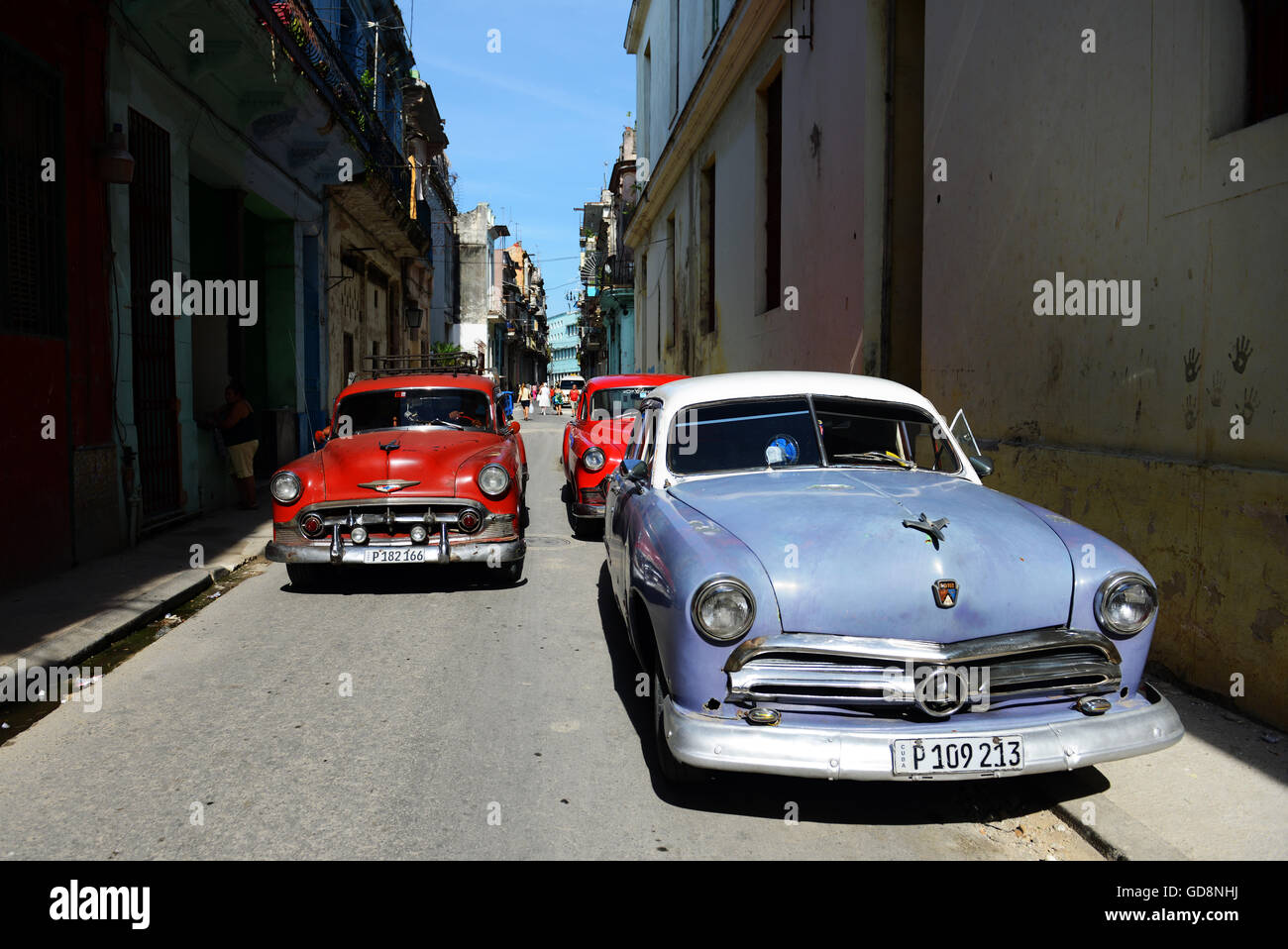 1950's classic vintage American cars in Havana, Cuba Stock Photo - Alamy
