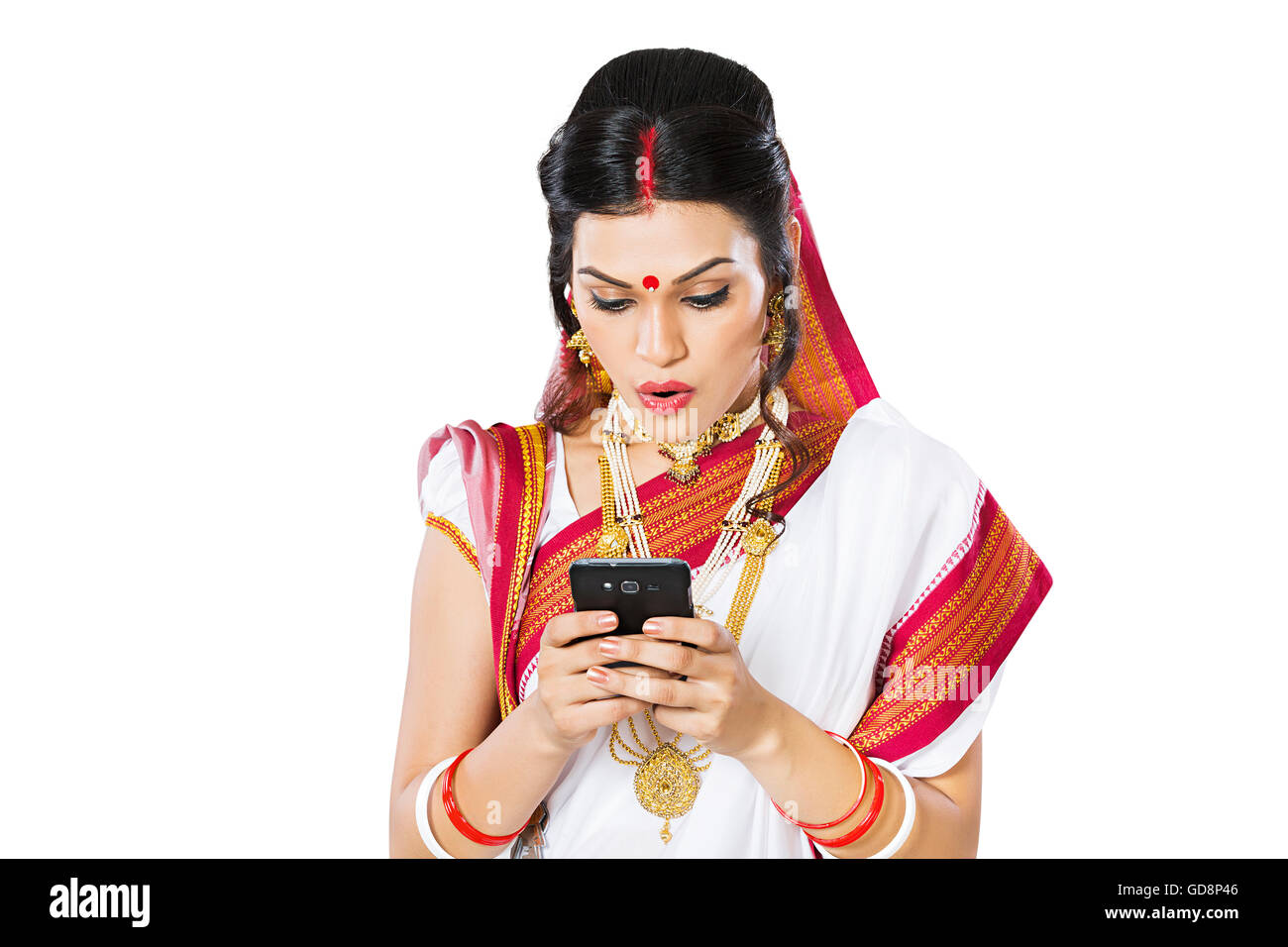 Bengali woman mobile phone hi-res stock photography and images - Alamy