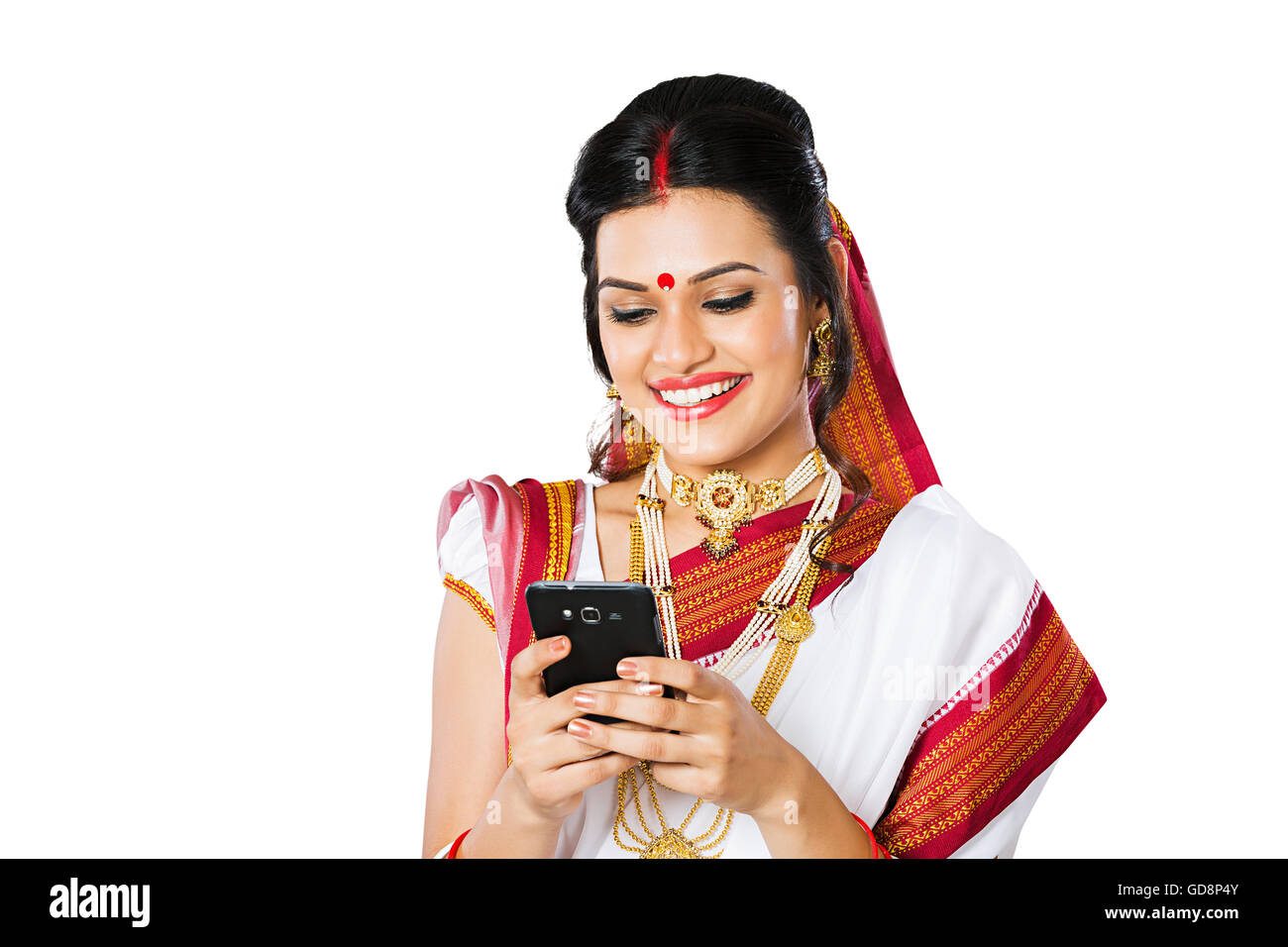 Bengali woman mobile phone hi-res stock photography and images - Alamy