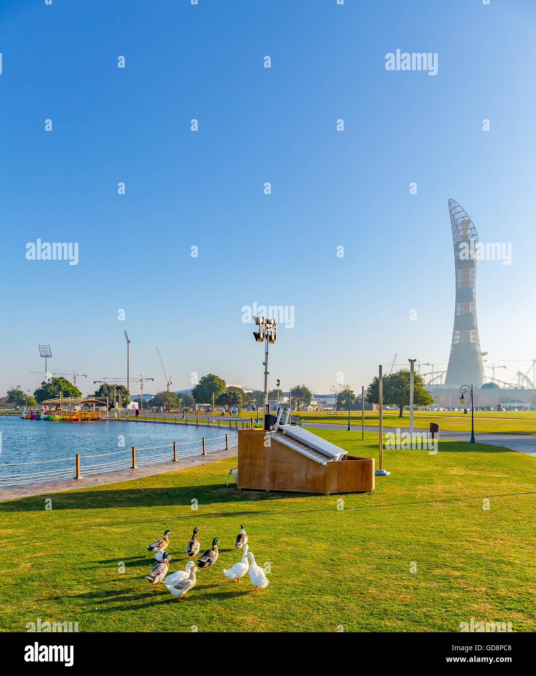 Aspire Park in Doha, Qatar Stock Photo - Alamy