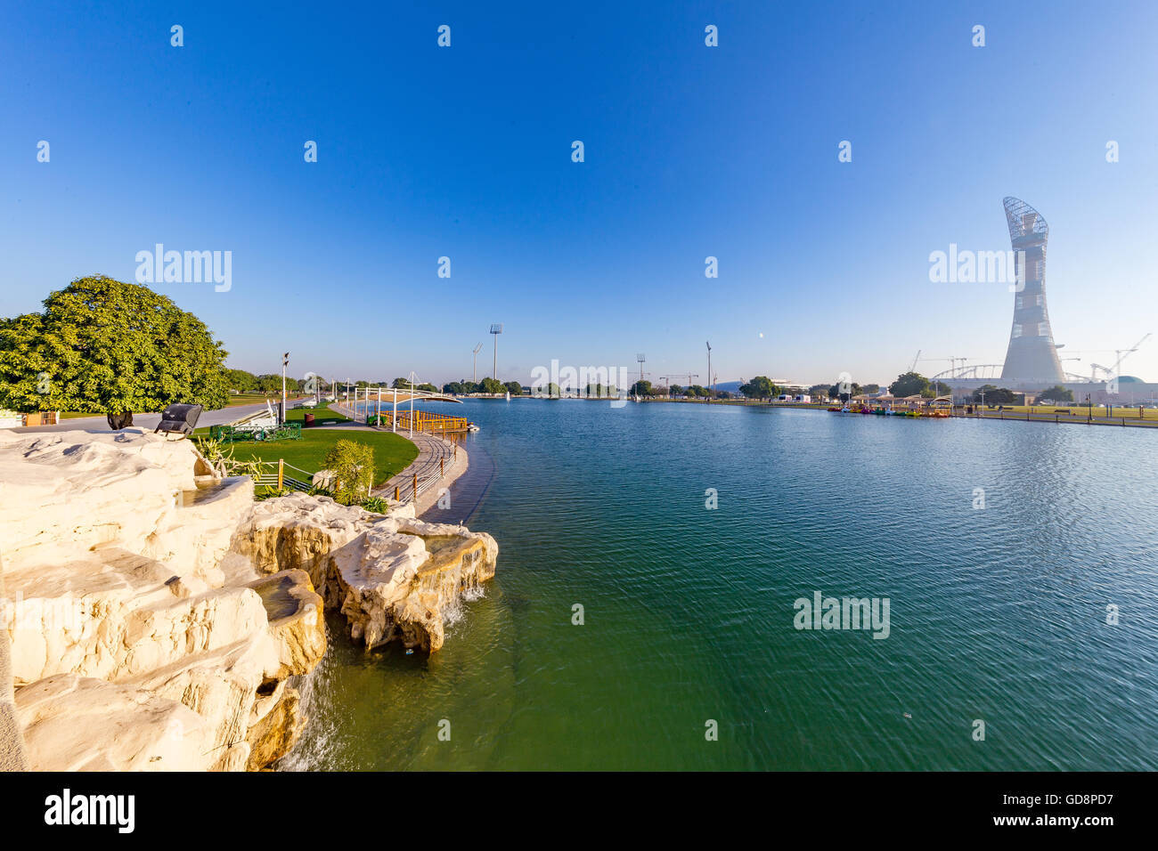 Aspire Park in Doha, Qatar Stock Photo - Alamy