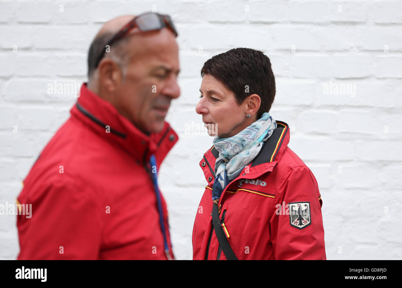 Aachen, Germany. 13th July, 2016. Dressage national coach Monica ...